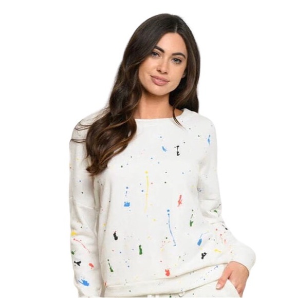 Sweaters | Women Long Sleeve Paint Splatter Sweater | Poshmark